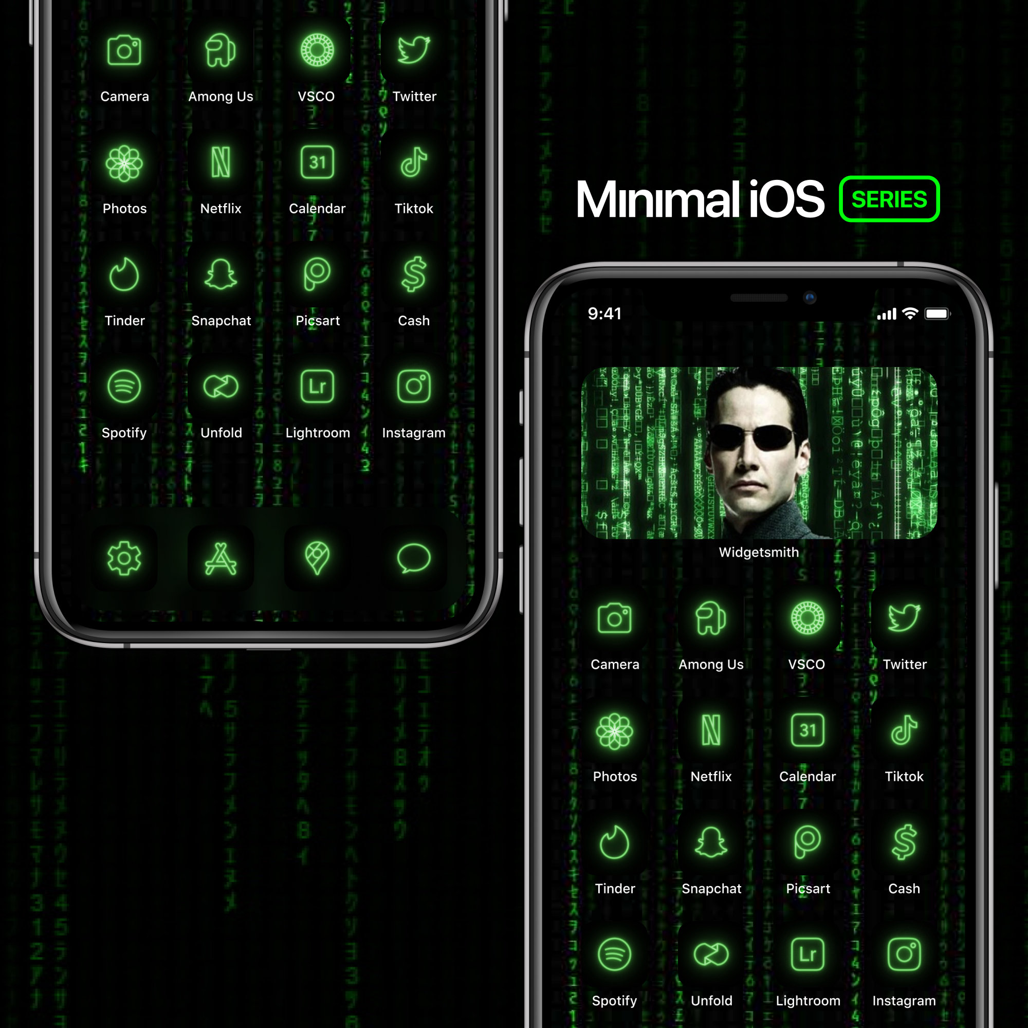 320 Matrix Green Neon App Icons NEWEXCLUSIVE Icon Pack - Etsy UK