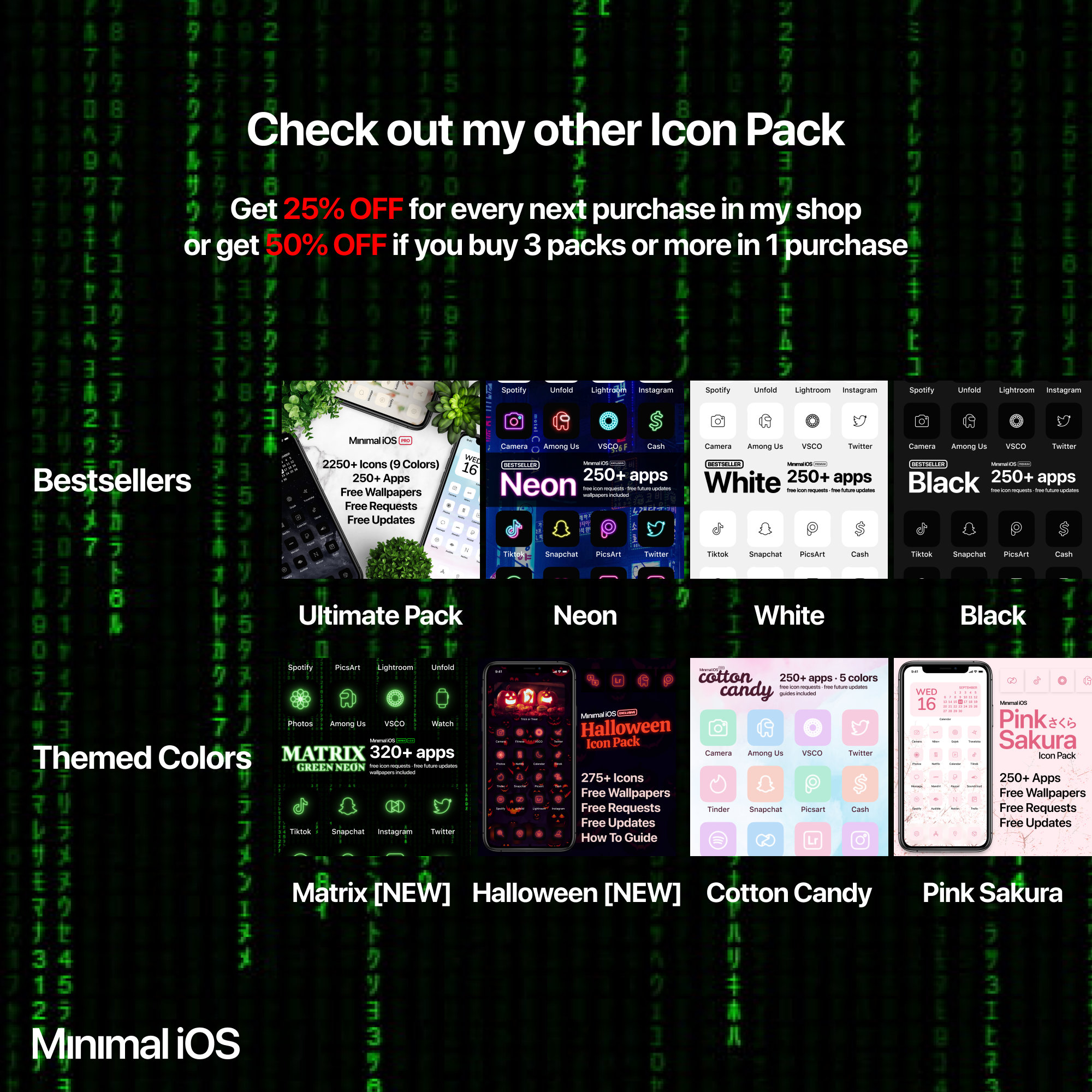 320 Matrix Green Neon App Icons NEWEXCLUSIVE Icon Pack - Etsy UK