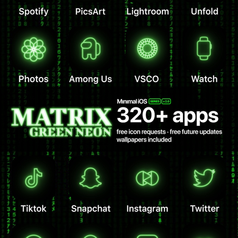 Green App Icons - Etsy