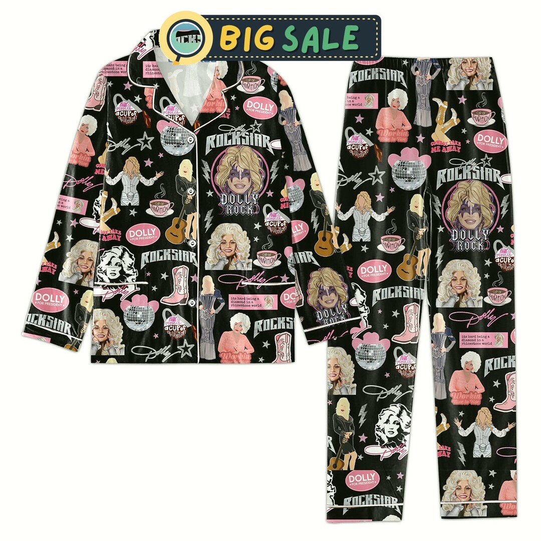 Dolly Parton Cowboy Take Me Away Pajamas Set, Dolly Christmas Women ...
