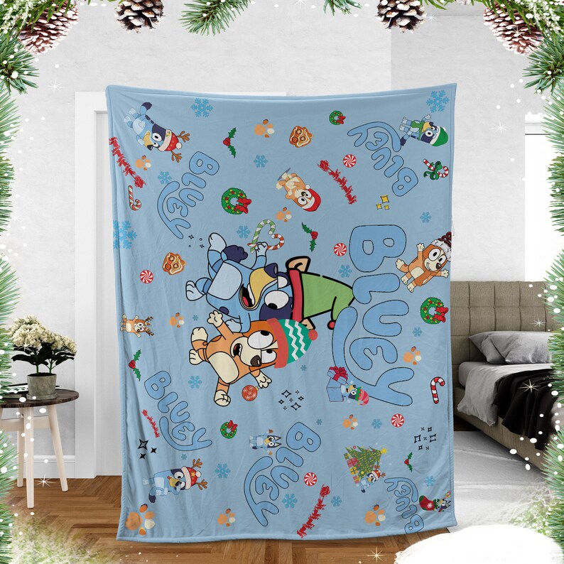 Bluey Blanket, Bluey Blanket, Bluey Blanket for Kid, Bedding for Kid ...