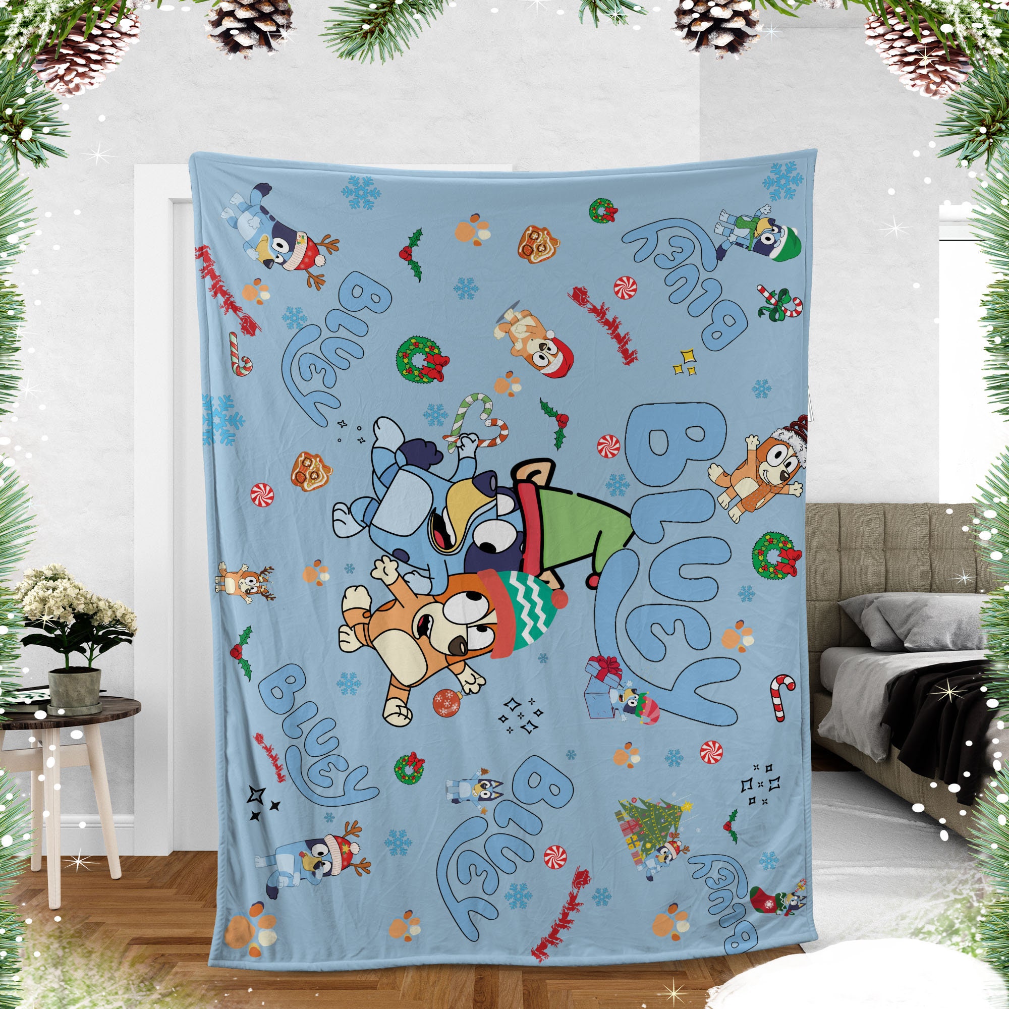 Bluey Blanket, Bluey Blanket, Bluey Blanket for Kid, Bedding for Kid ...