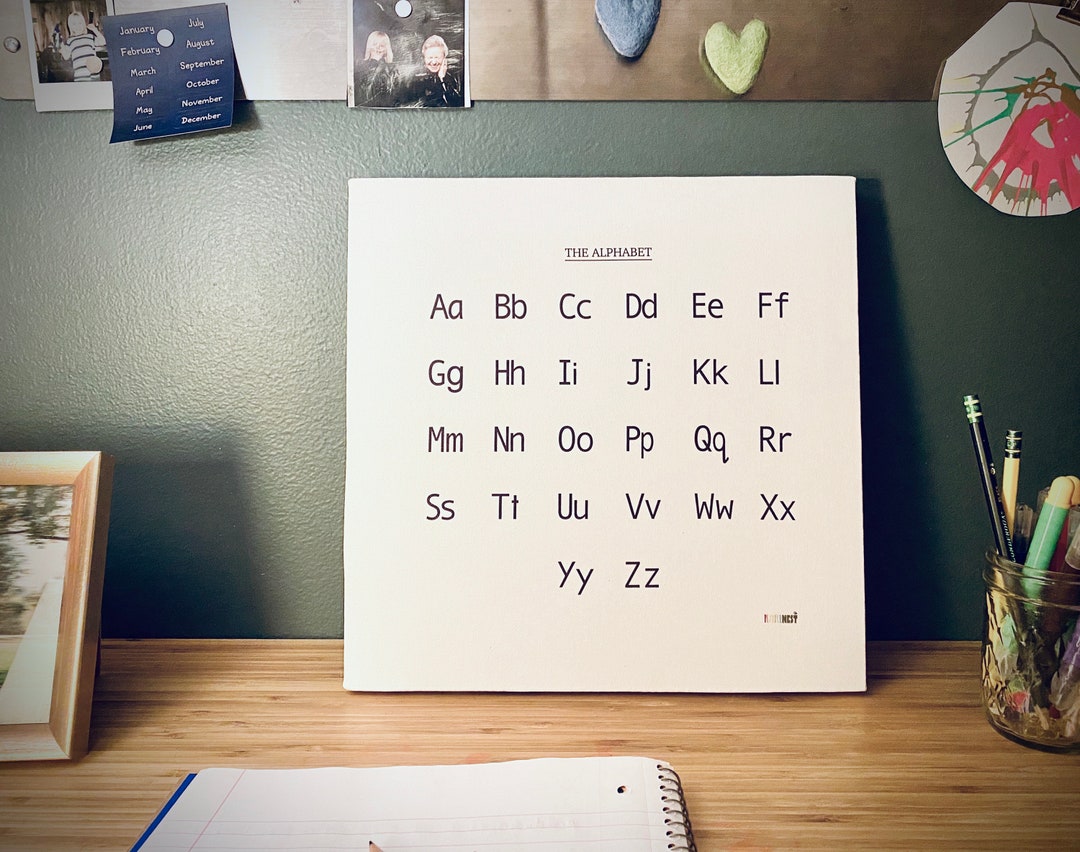 Canvas Alphabet Wall Hanging, Uppercase and Lowercase Letters, Kids ...