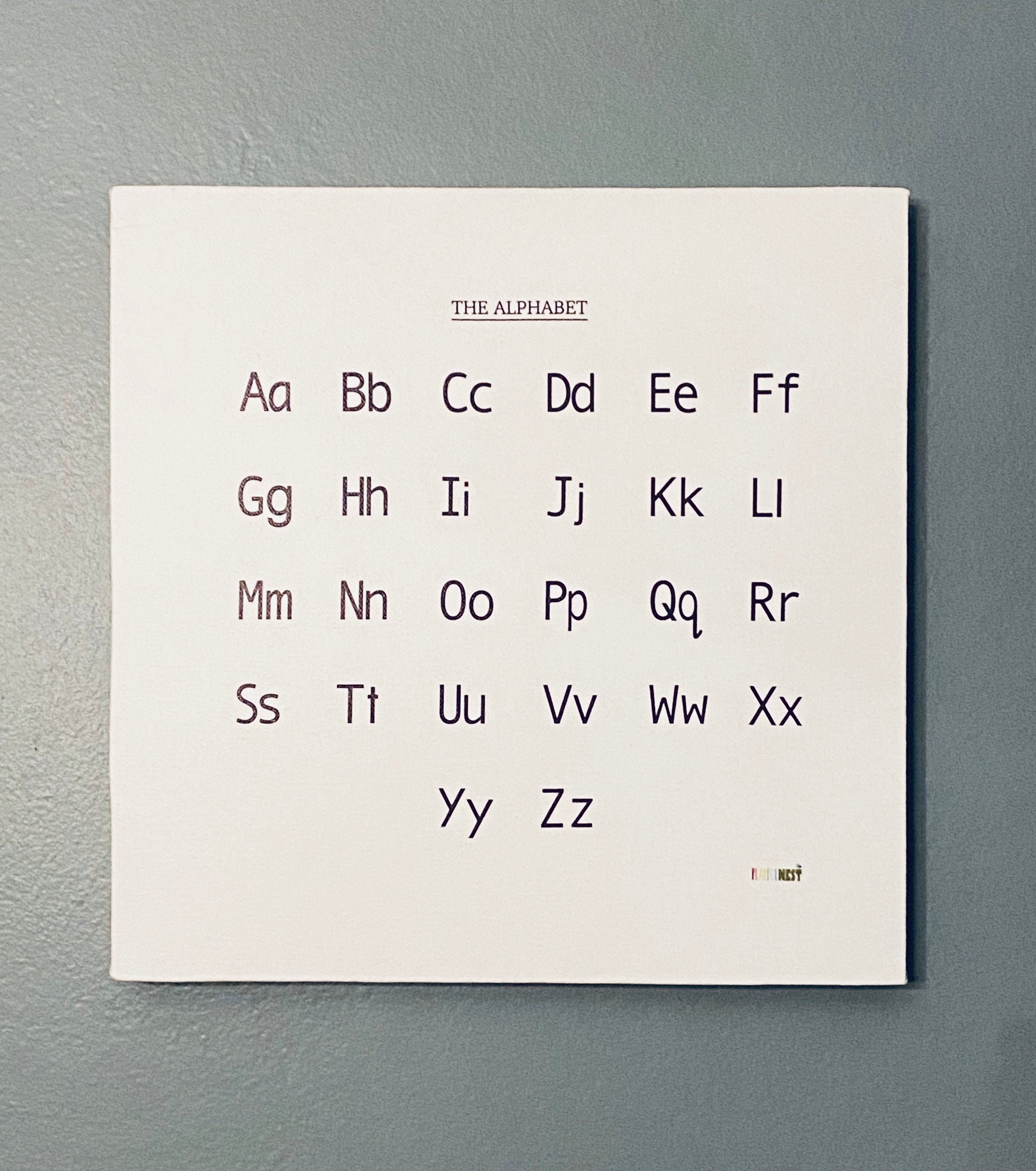 Canvas Alphabet Wall Hanging, Uppercase and Lowercase Letters, Kids ...