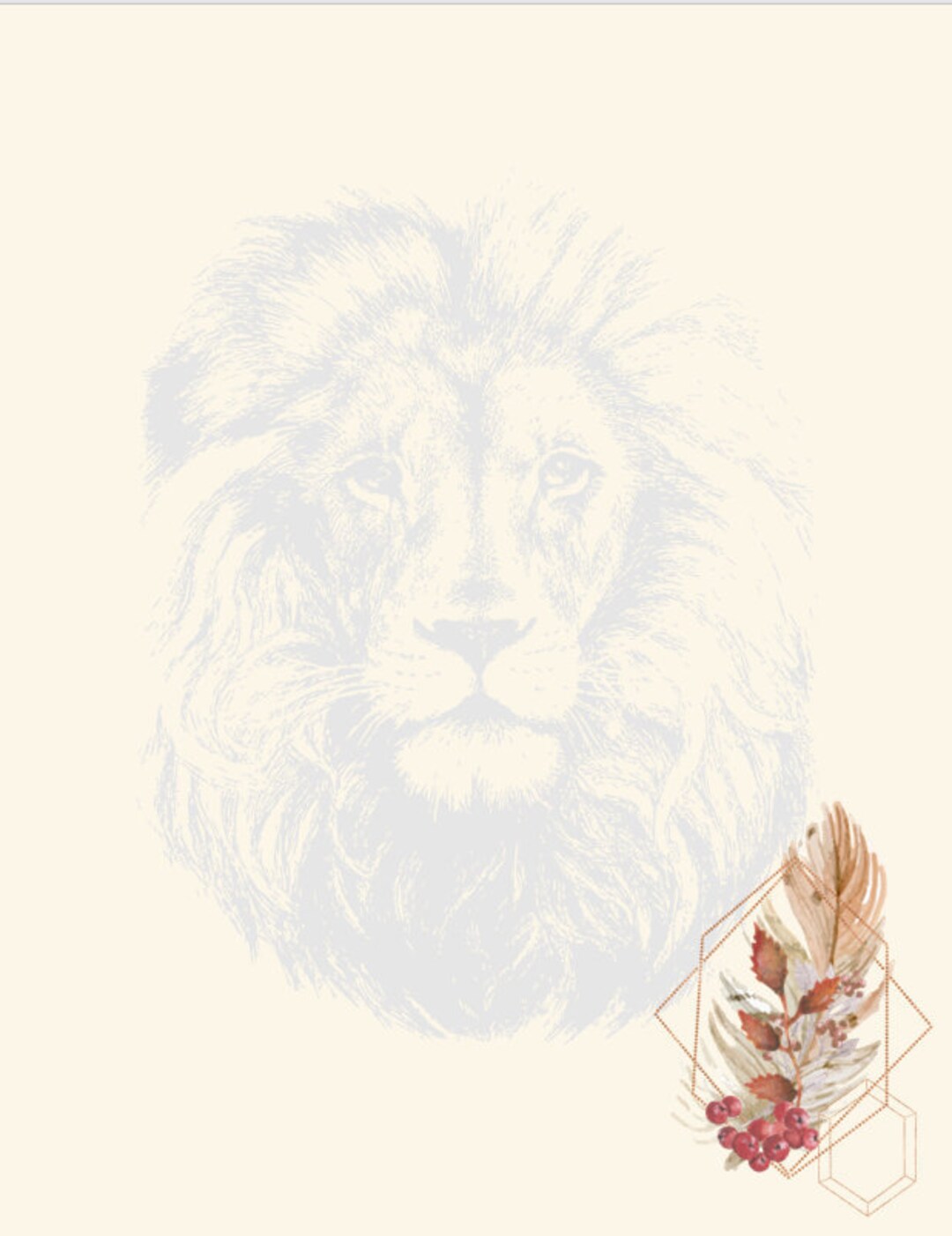 Lion-background Pages in 8.5x11 and A5 Size - Etsy