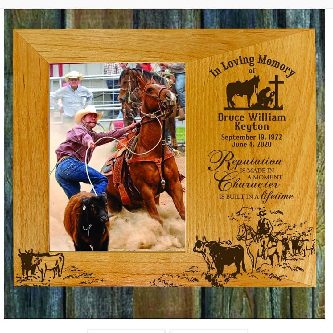 Cowboy Personalized Memorial Picture Frame - Etsy