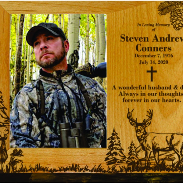 Custom Photo Deer Hunting Wood Picture Frame Ch07 896550 2 First Deer ...