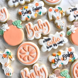 A Little Cutie is on the Way Baby Shower Cookies - Etsy