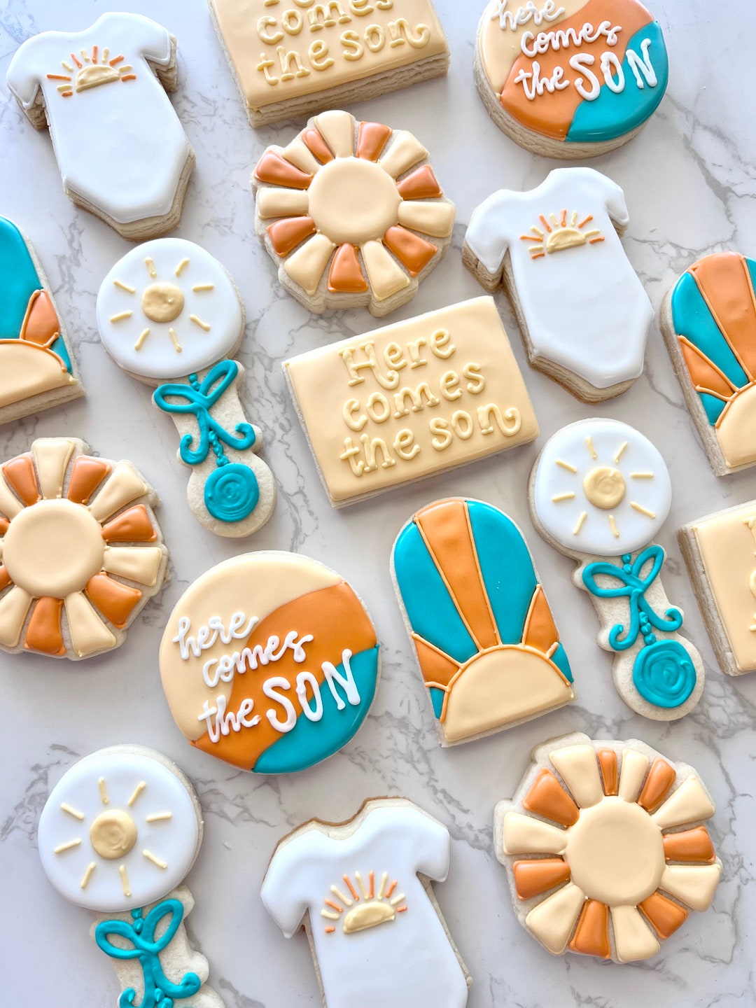 Here Comes the Son Baby Shower Cookies - Etsy