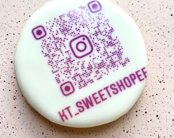 Edible QR Code Cupcake Cookie Toppers - Etsy