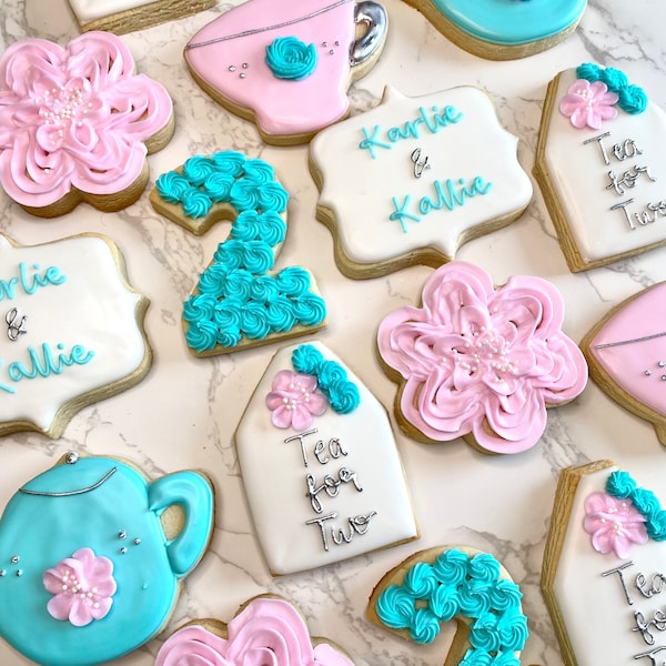 Tea Party Cookies - Etsy