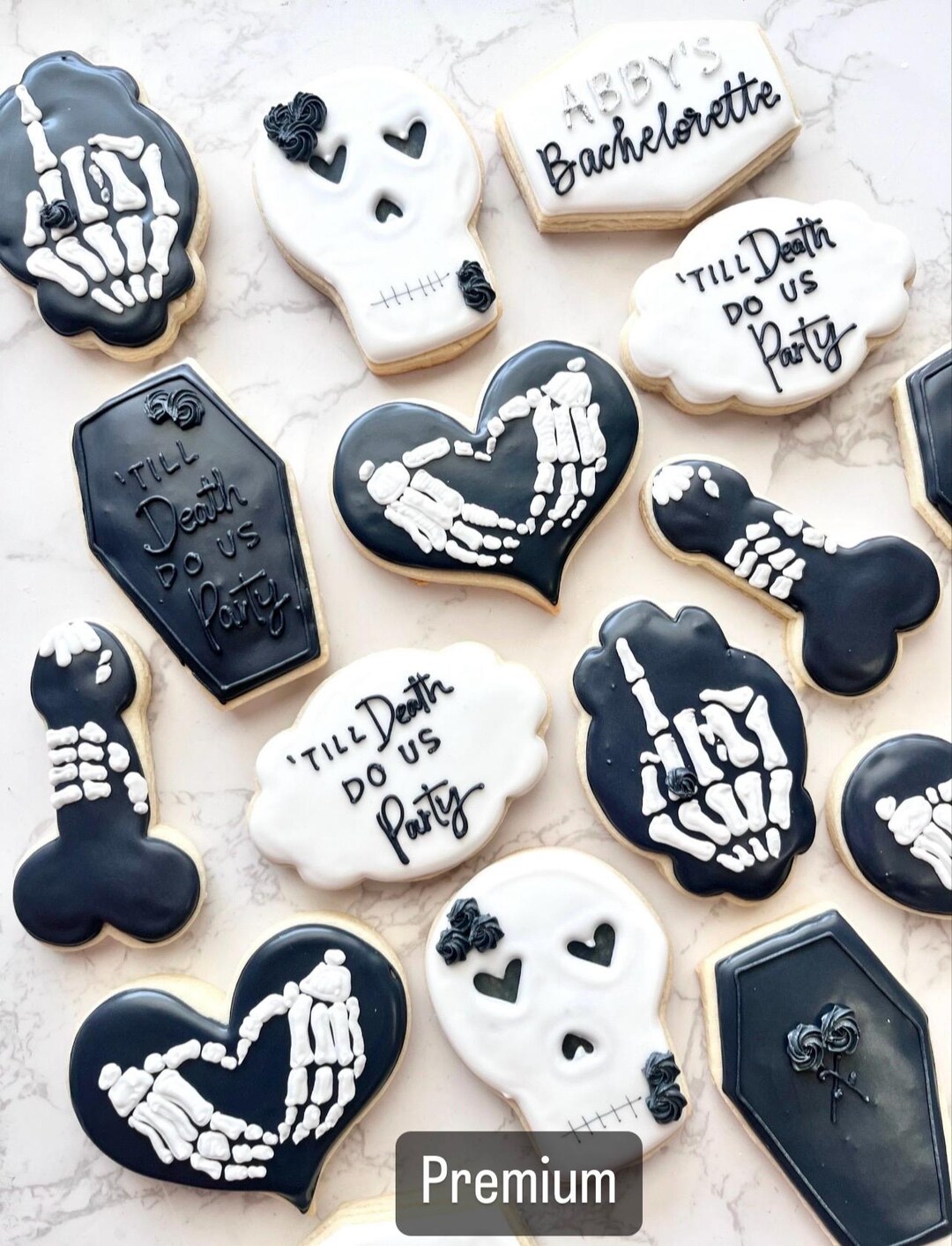 Halloween/death Do Us Party Bachelorette Cookies! per Dozen - Etsy