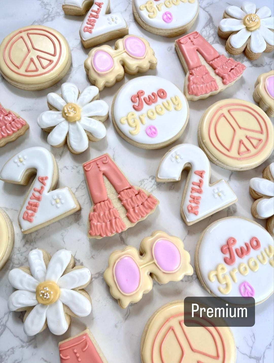 GROOVY Retro Cookies- Birthday or Bach - Etsy
