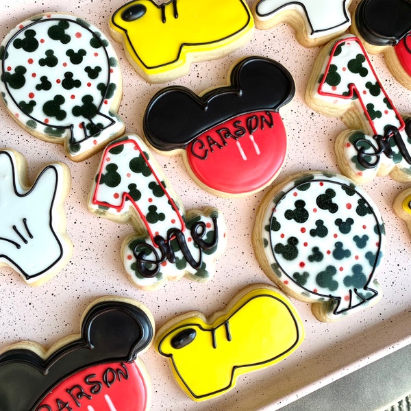 Mickey Mouse Cookies - Etsy