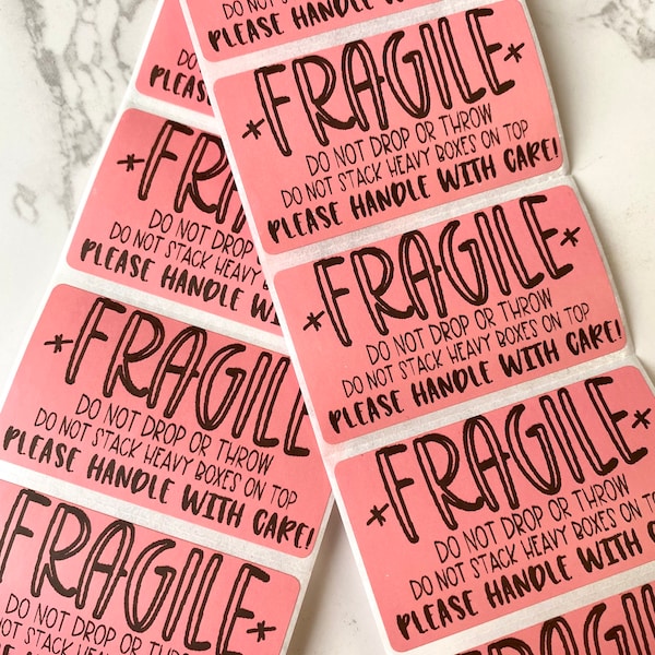 Fragile Stickers - Etsy