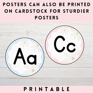 Daisy Pastel Alphabet Posters | Pastel Classroom Decor, Retro Classroom ...