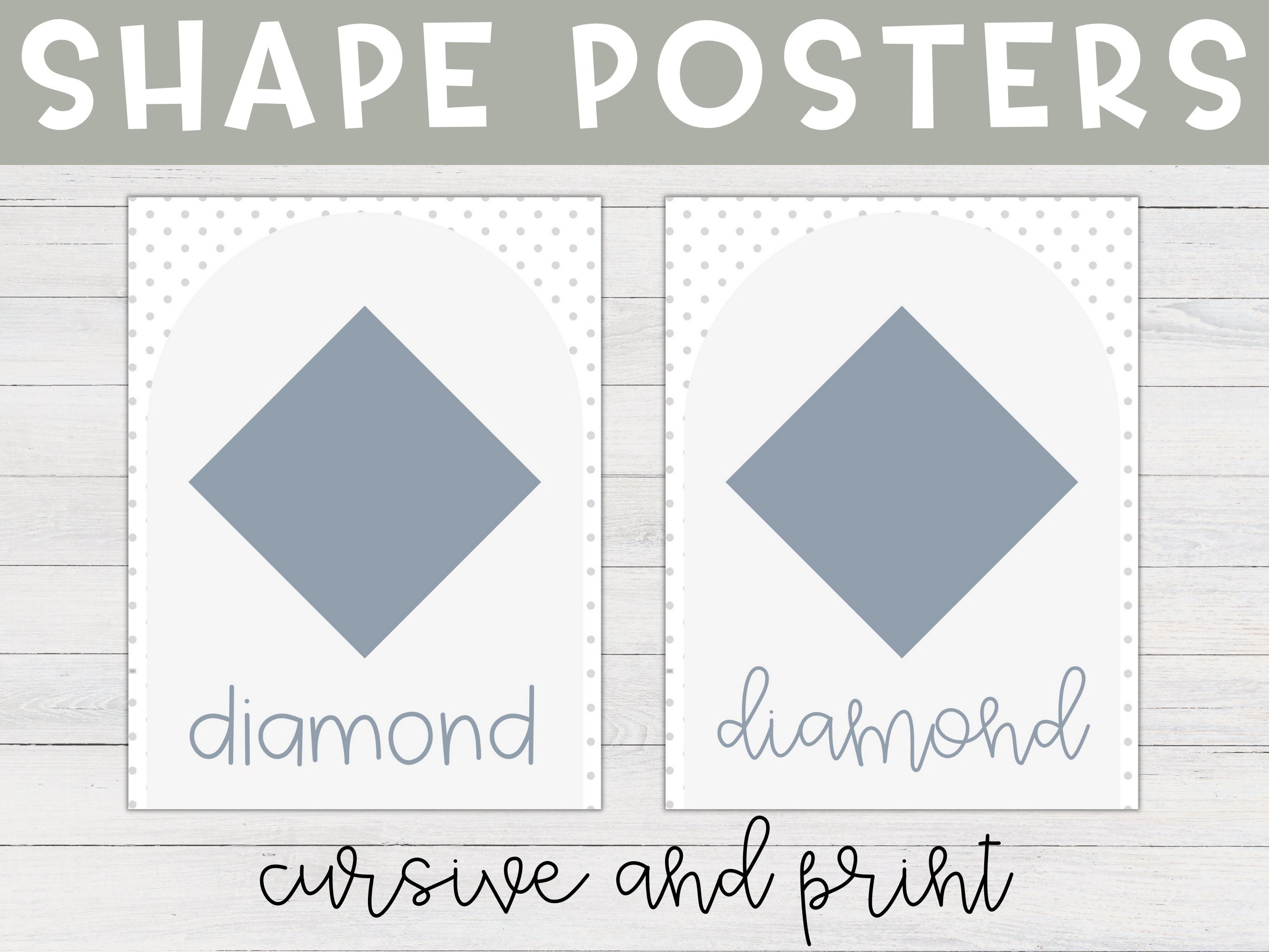 Boho Rainbow Shape Posters Polka-dot Classroom Decor - Etsy