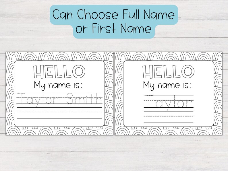 Custom Name Tracing Worksheet Coloring Page Tracing - Etsy