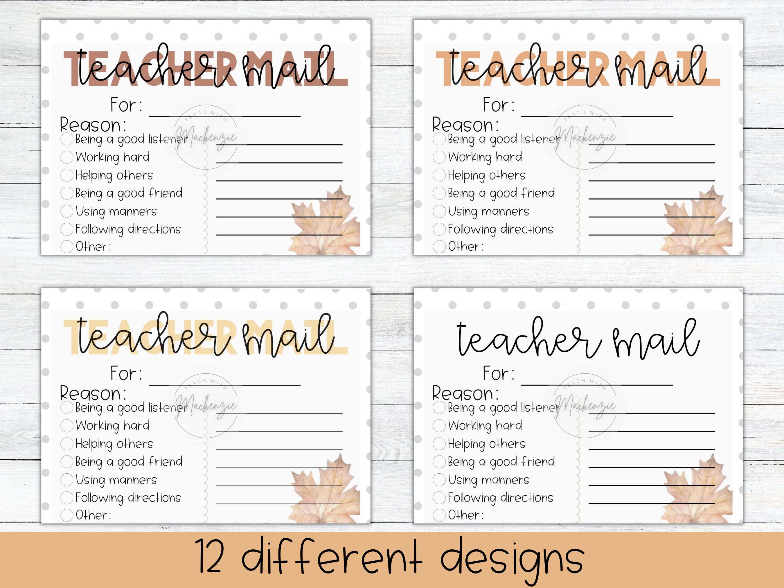 Printable Teacher Mail Fall Watercolor Back to School - Etsy