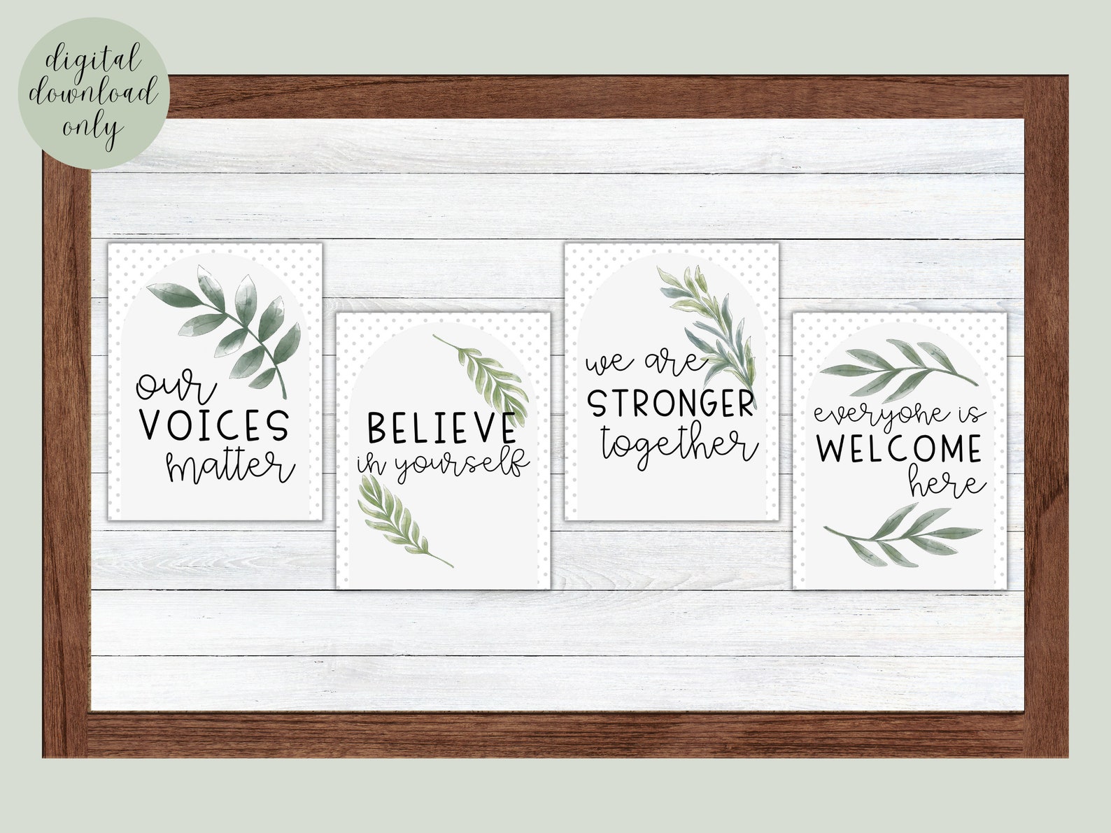 Modern Greenery Motivational Posters | Classroom Decor, Classroom ...