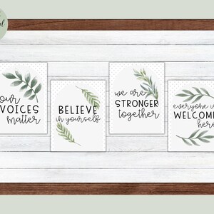 Modern Greenery Motivational Posters | Classroom Decor, Classroom ...