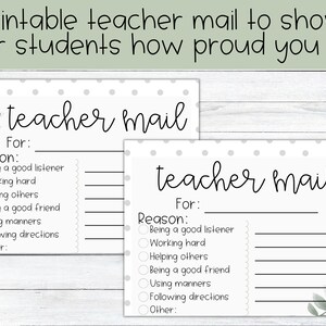 Printable Teacher Mail | Modern Greenery, Back to School, Teacher ...