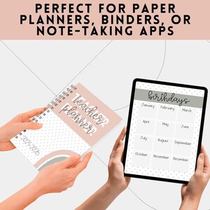 Printable 2025-2026 Teacher Planner Boho Rainbow | Instant Download ...