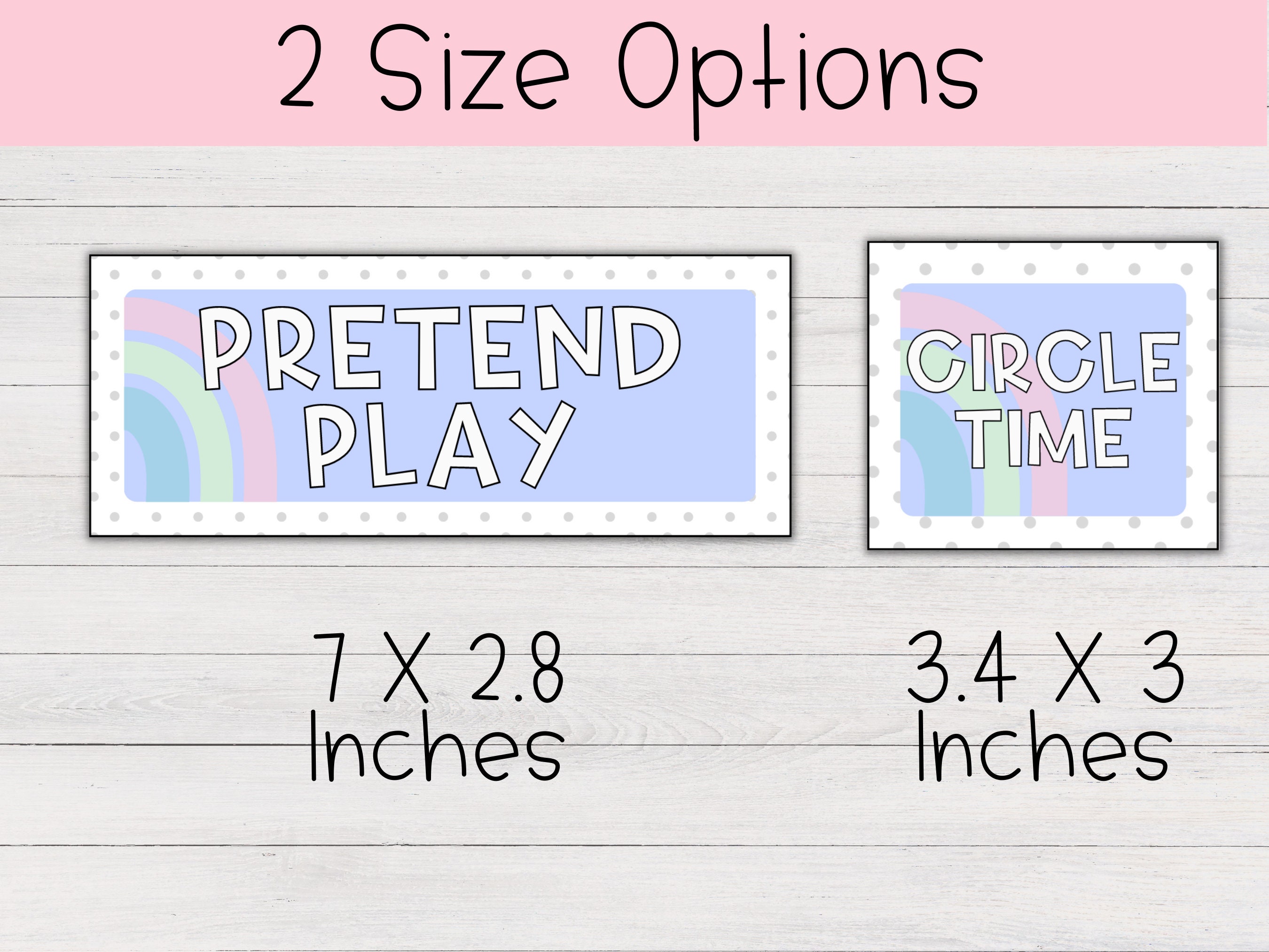 Center Signs Pastel Rainbow Center Signs, Printable Center Posters ...