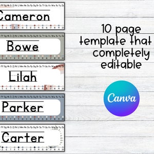 Boho Rainbow Desk Name Tags | Editable | Classroom Decor, Back to ...