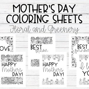 Mother's Day Cards | Coloring Pages | Black and White Floral and ...