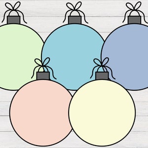 Christmas Ornament Clipart Pastel Rainbow | Christmas Ornaments ...