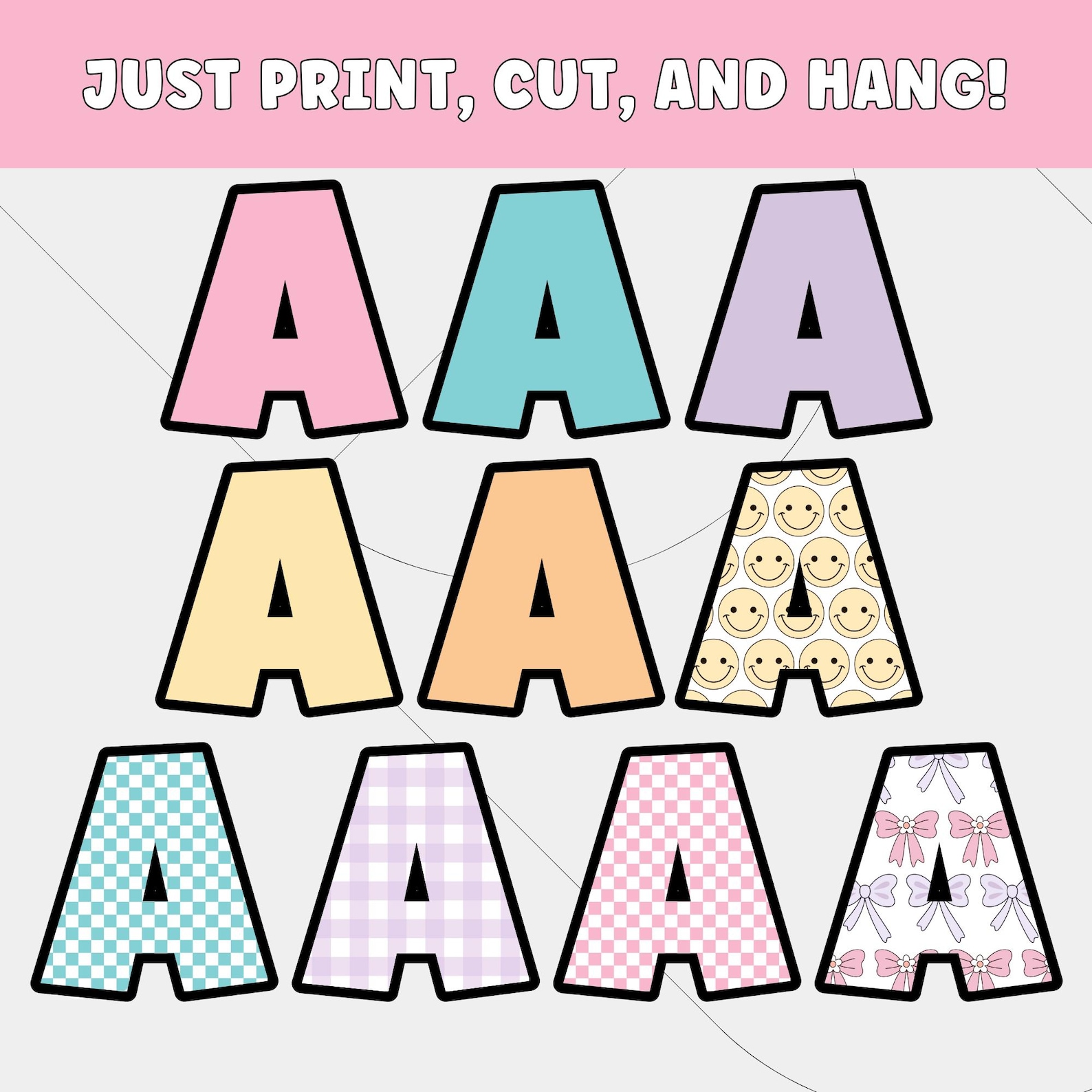 Pastel Rainbow Bulletin Board Letters for Pastel Rainbow Classroom ...