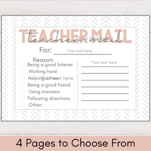 Printable Boho Teacher Mail | Neutral Teacher Mail, Back to School ...