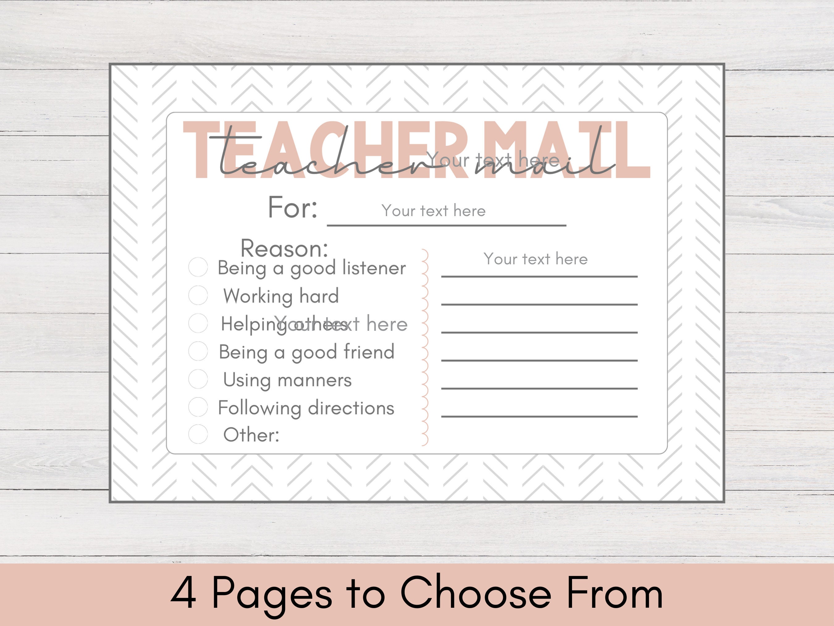 Printable Boho Teacher Mail | Neutral Teacher Mail, Back to School ...