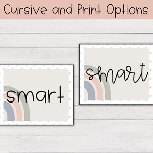 Boho Rainbow Positive Affirmation Posters | I Am Statements ...