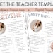 Editable Meet the Teacher Template Boho Rainbow Back to - Etsy