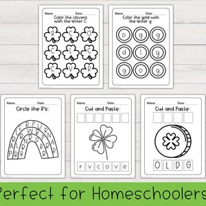 St Patrick's Day Worksheet Bundle | Preschool Worksheets, Kindergarten ...
