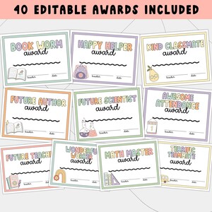 Editable and Printable End of the Year Award Certificates | Fun Student ...