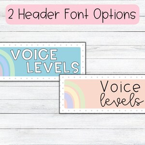 Pastel Rainbow Voice Level Charts | Noise Level Posters | Classroom ...