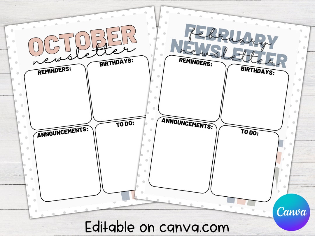 Editable Monthly Teacher Newsletter | Boho Rainbow, Monthly Newsletter ...