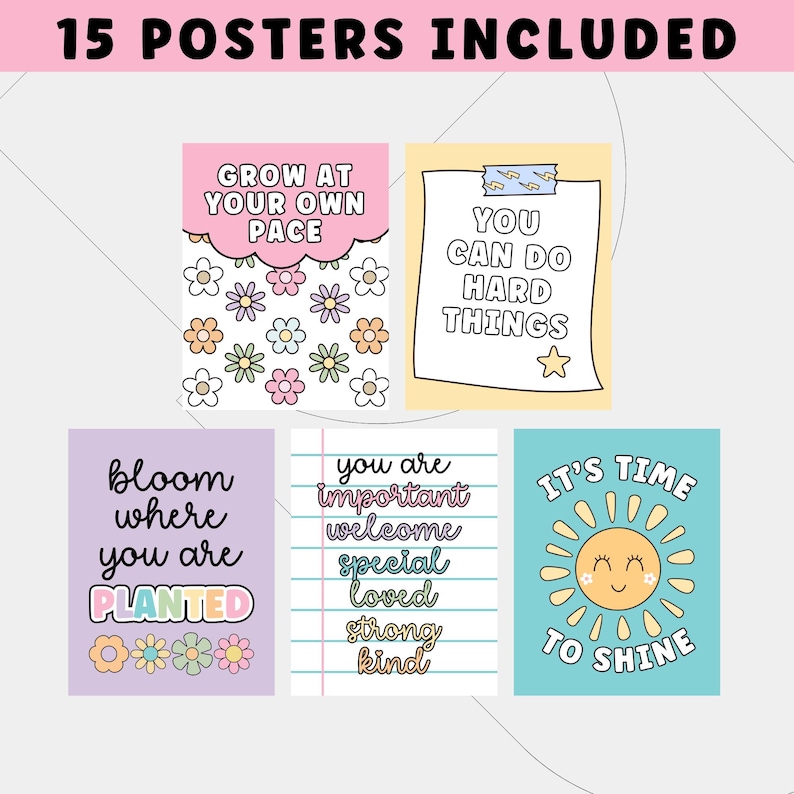 Motivational Posters for Classroom | Inspirational Posters for Pastel ...