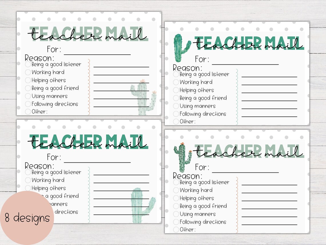 Printable Teacher Mail | Cactus, Cactus Classroom, Back to School ...