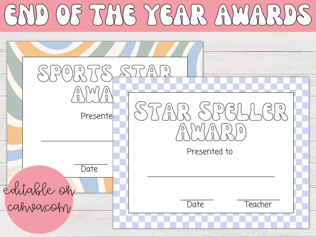 Retro End of the Year Awards | Classroom Awards, Retro Classroom Decor ...