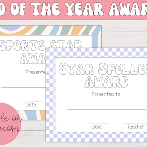 Retro End of the Year Awards | Classroom Awards, Retro Classroom Decor ...