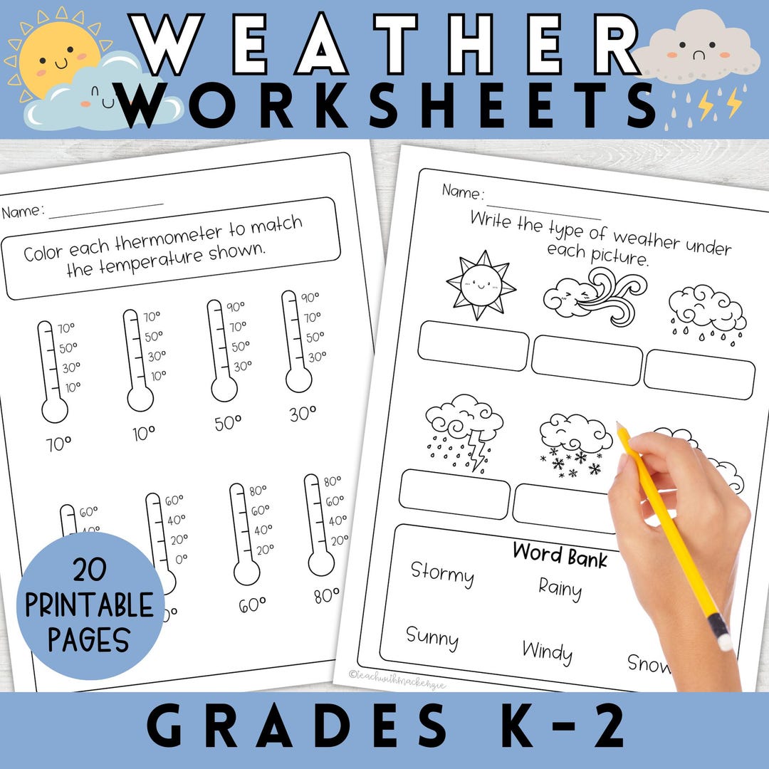 Weather Worksheets for First Grade | Printable Weather Worksheet ...