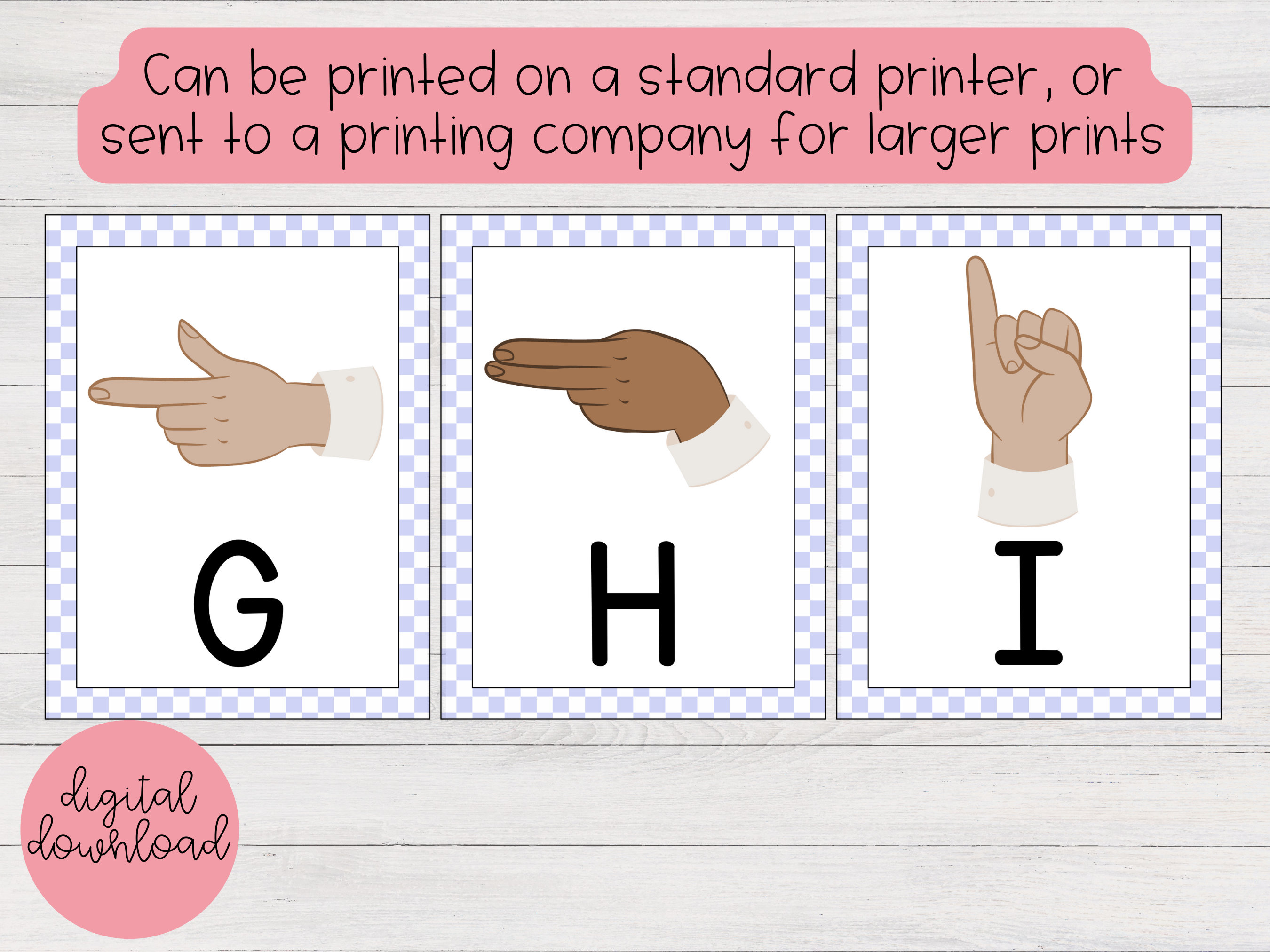 American Sign Language Alphabet Posters Retro Classroom - Etsy