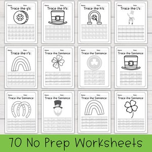 St Patrick's Day Worksheet Bundle | Preschool Worksheets, Kindergarten ...