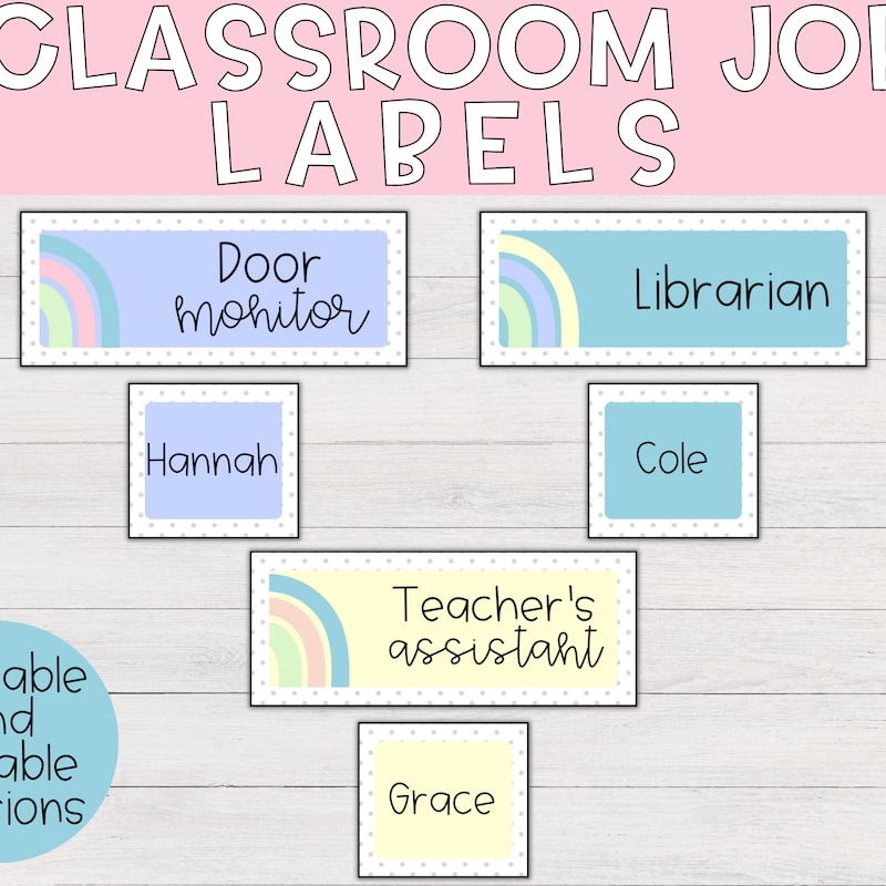 Classroom Jobs Chart - Etsy