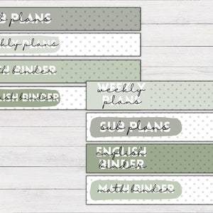 Binder Cover and Spines | Editable | Modern Greenery, Binder Covers ...