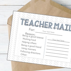 Printable Boho Teacher Mail | Neutral Teacher Mail, Back to School ...